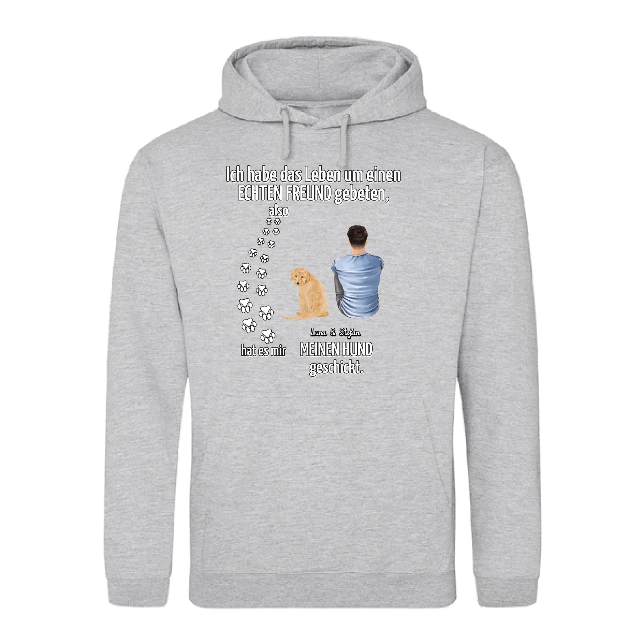 Echter Freund - Individueller Hoodie – Pfotegws